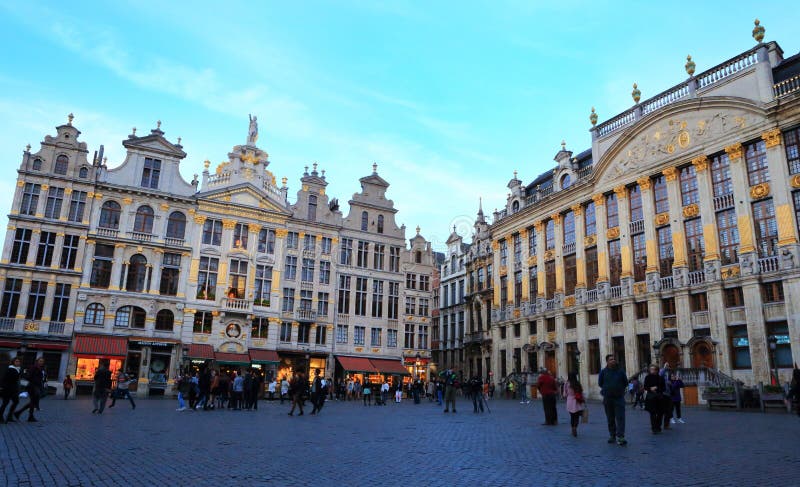 The Grand Place in Brussels Editorial Stock Image - Image of gothic ...