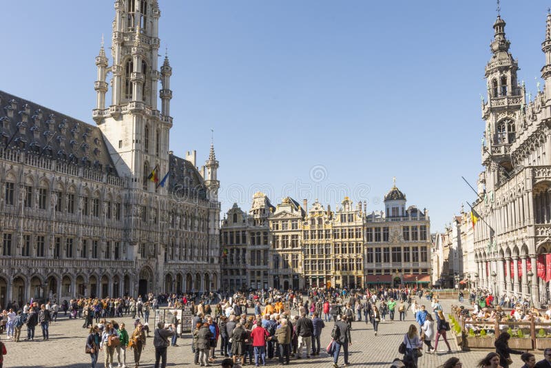 The Grand Place in Brussels Editorial Image - Image of heritage ...