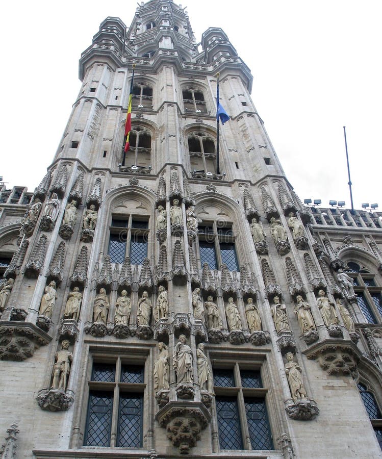 Grand Place Brussels - Tower Stock Photo - Image of exterior, monument ...