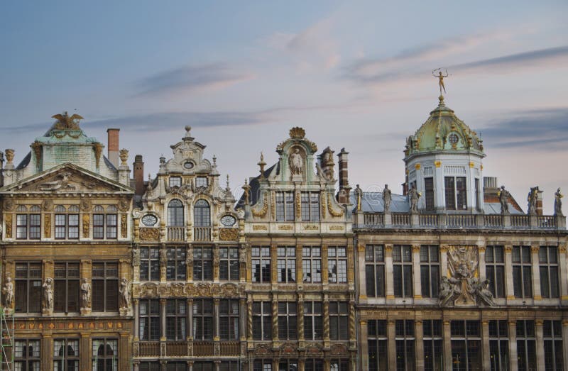 Grand Place stock photo. Image of landmark, blue, belgian - 274732414