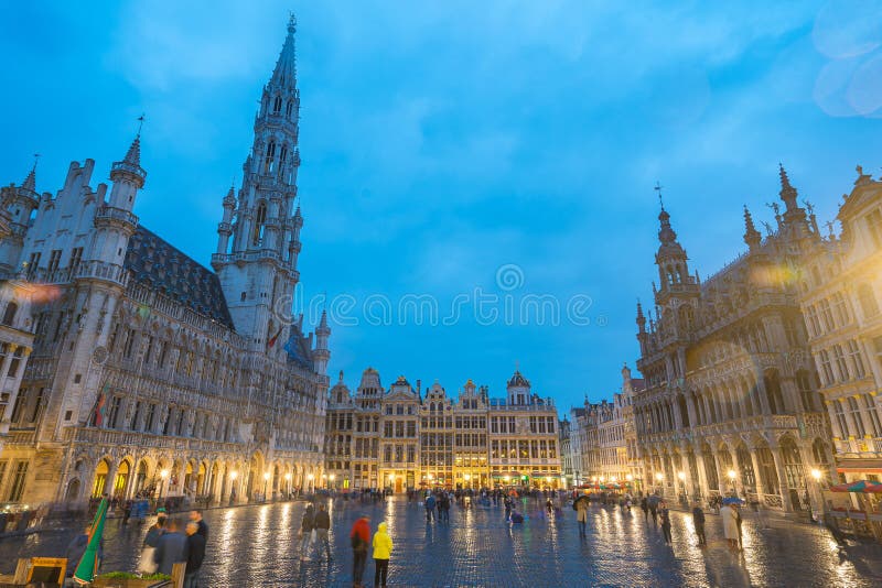 Grand Place Square in Brussels, Belgium Stock Photo - Image of europe ...