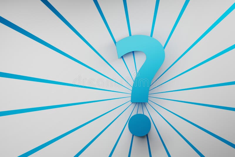 Grand Point D'interrogation Bleu Illustration Stock - Illustration du ...