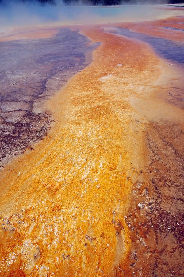 Grand Prismatic Hot Springs Mud Flats Stock Image - Image of ...