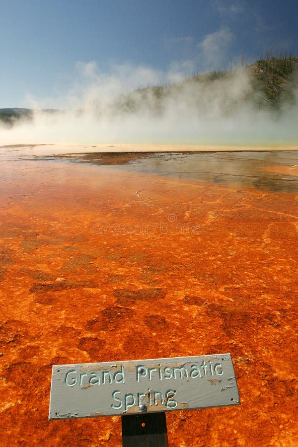 Grand Prismatic Spring stock image. Image of america, volcanic - 1820195