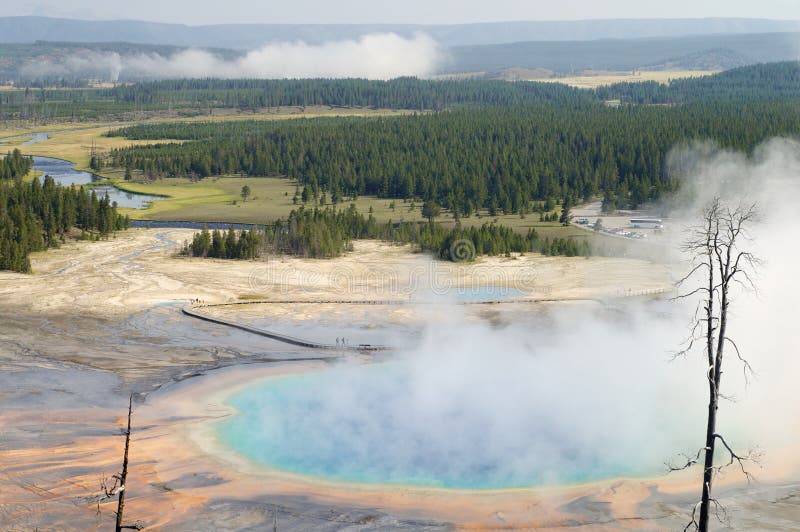Grand Prismatic Pool Yellowstone National Park Stock Photo - Image of ...