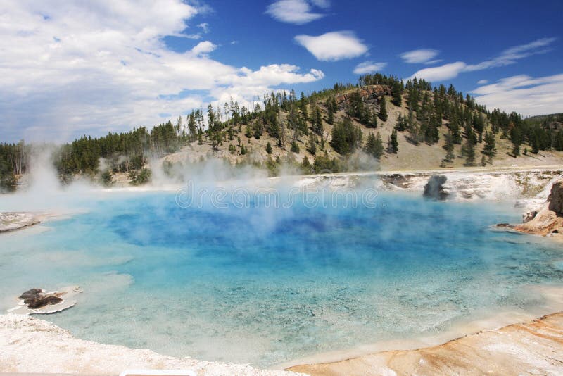 The Purple Fog in Yellowstone National Park Stock Photo - Image of ...