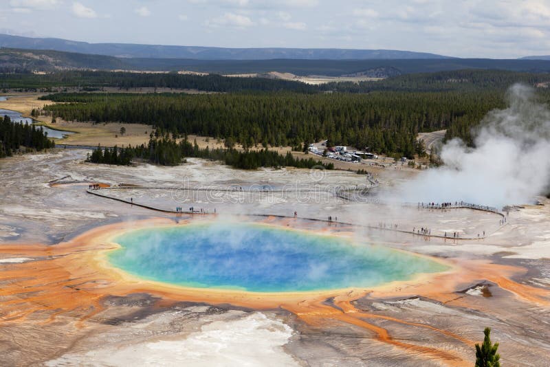 Grand Prismatic Pool Yellowstone National Park Stock Photo - Image of ...