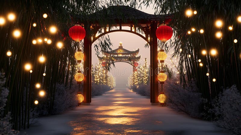 Gateway Framed Bamboo Stock Illustrations – 6 Gateway Framed Bamboo ...