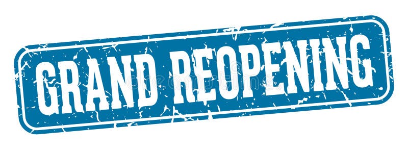 Grand Reopening Rectangular Sign. Grand Reopening Stamp Stock Vector ...