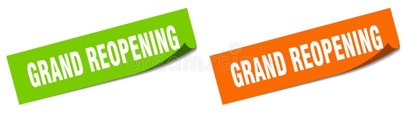 Grand Reopening Sticker. Grand Reopening Sign Set Stock Vector ...