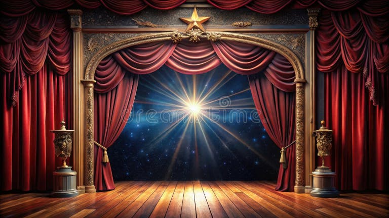 Grand Stage with Celestial Backdrop a Dramatic Setting for ...