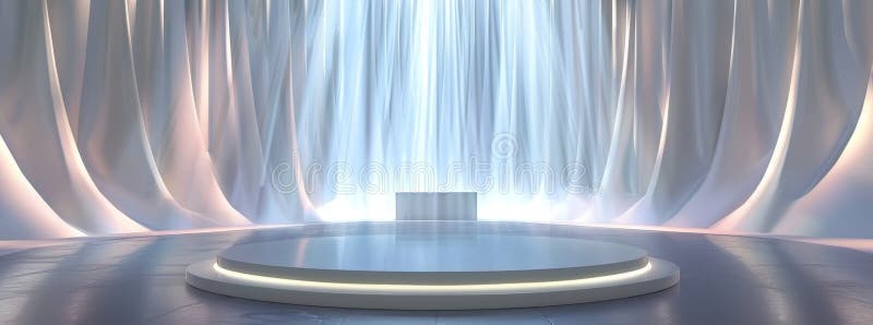 Grand Stage with Elegant Curtains, Designed for a Showcase of Modern ...