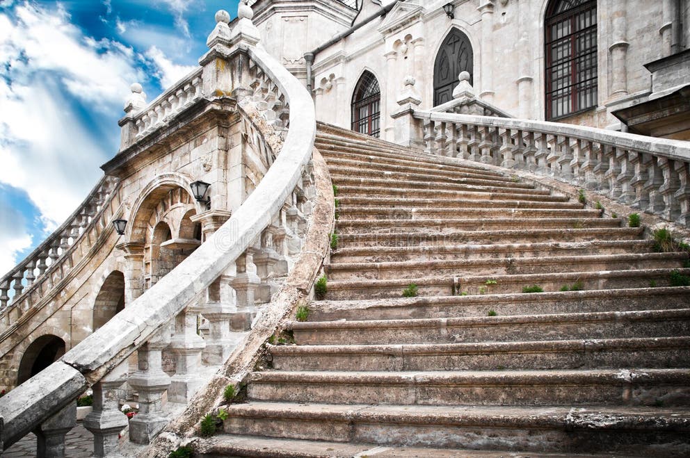 Grand stairs of the church stock image. Image of cathedral - 19572143