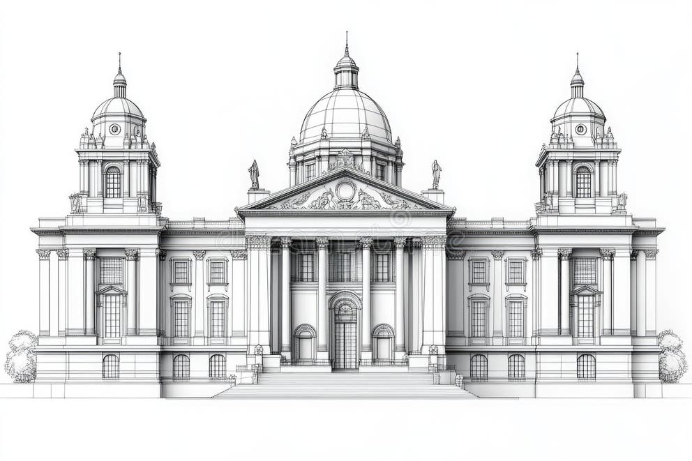 A Grand Structure Featuring Multiple Domes and Architecture, Suitable ...