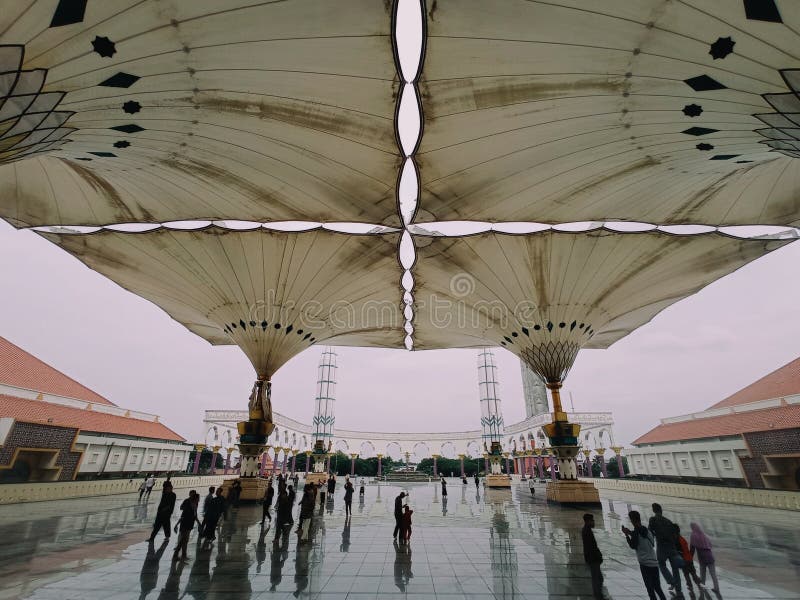 The Grand Terrace of the Great Mosque of Central Java Editorial Photo ...