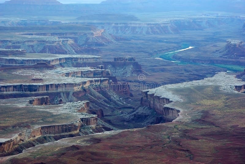 Grand View Point Overlook, From Canyonlands National Park Utah Stock ...