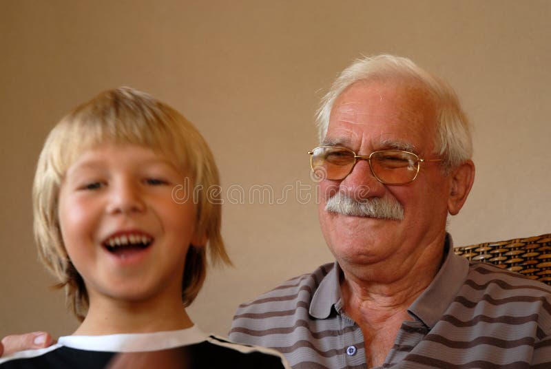 Grandad and Grandson stock photo. Image of granddad, calm - 2722434