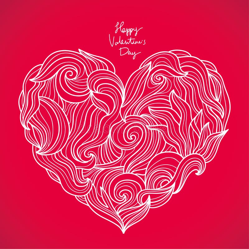 Grande Bello Cuore Illustrazione Di Vettore Illustrazione Vettoriale ...