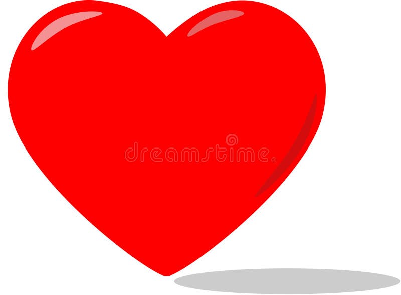 Grande cuore rosso illustrazione vettoriale. Illustrazione di amour ...