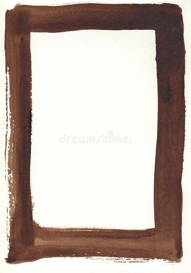 Grande Frame Marrom Do Fundo Da Aguarela Ilustração Stock - Ilustração ...