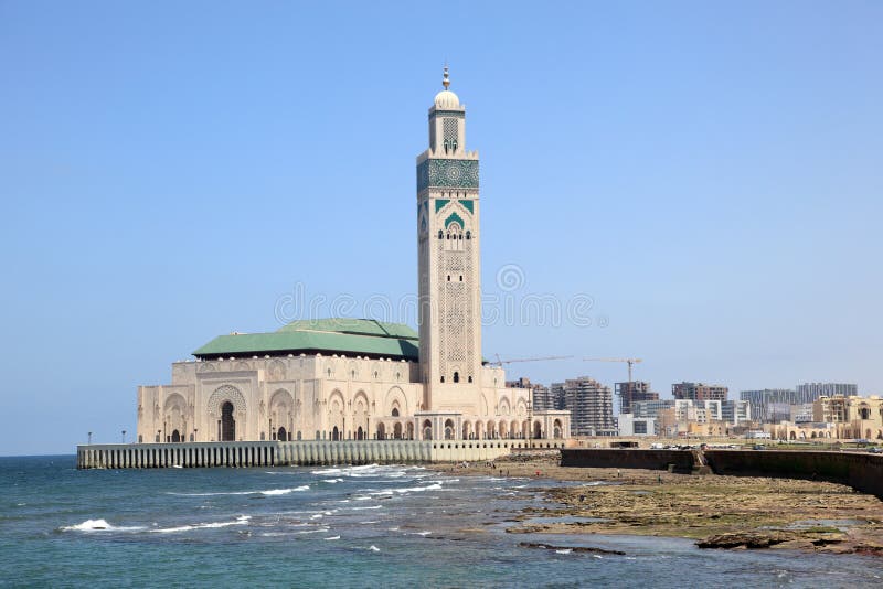 Grande Moschea a Casablanca, Marocco Immagine Stock - Immagine di ...