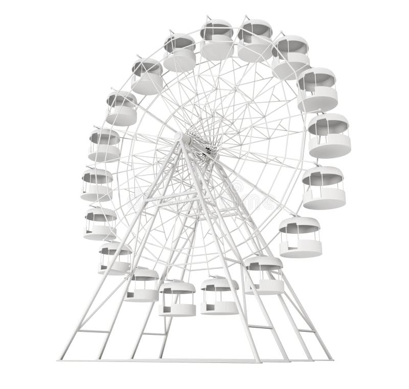 Grande Roue D'isolement Sur Le Fond Blanc Rendu 3d Illustration Stock ...