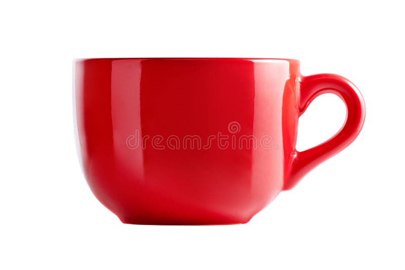 Grande Tazza Rossa Nella Vista Frontale Immagine Stock - Immagine di ...
