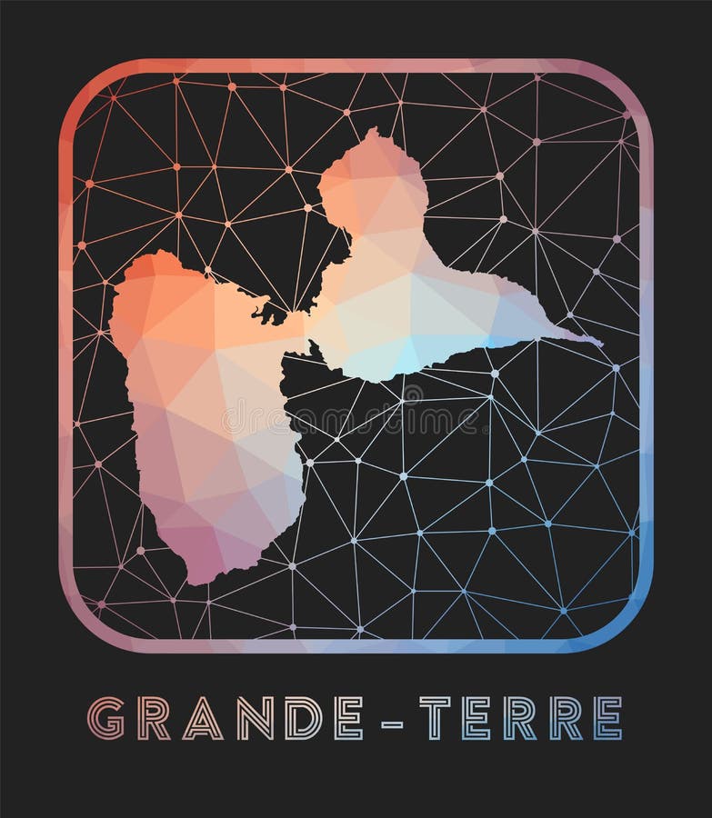 Grande-Terre map design. stock vector. Illustration of abstract - 176266966