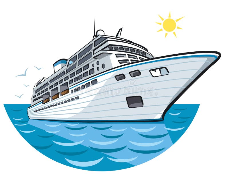 Grande transatlantico illustrazione vettoriale. Illustrazione di corsa ...