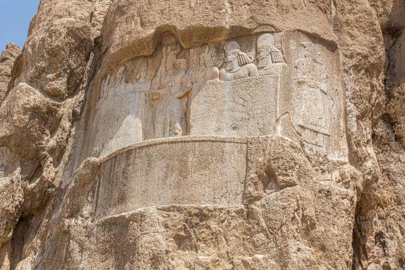 Grandee Relief of Bahram II in Naqsh-e Rostam, Ir Stock Photo - Image ...