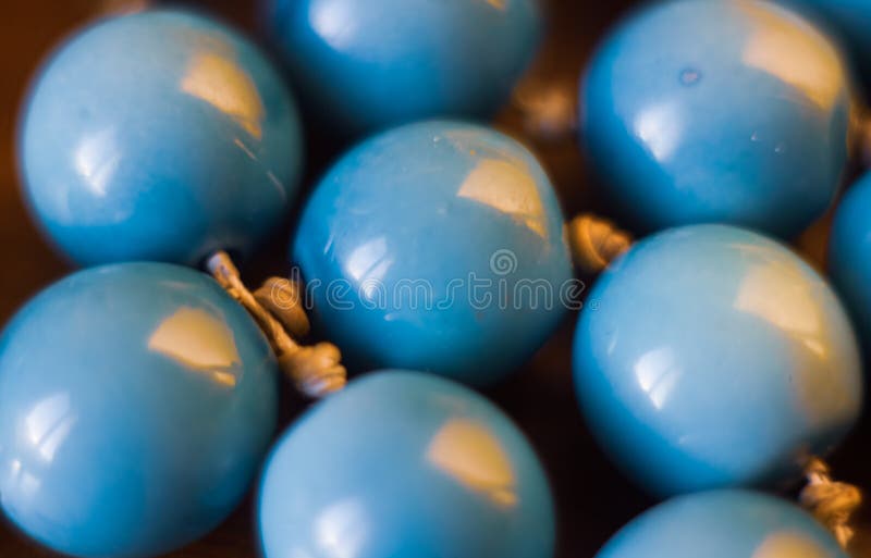 Grandes Bolas Azules Sobre Fondo Macro Abstracto Foto de archivo ...