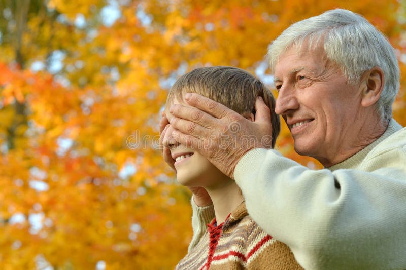 Grandfather with Grandchild Stock Image - Image of human, comfort: 37715553