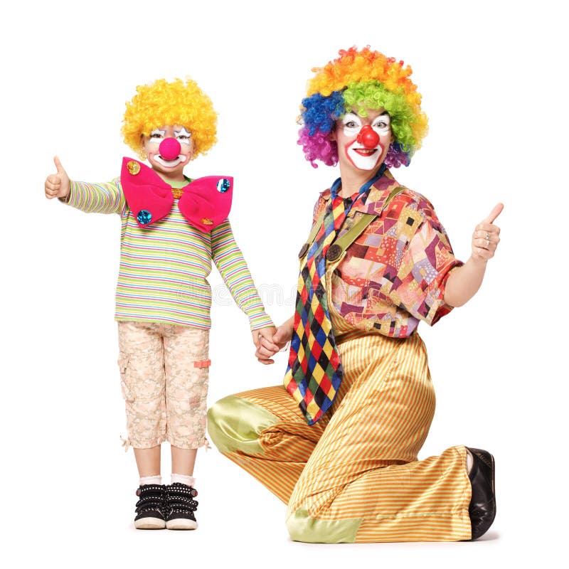 Grandi E Piccoli Pagliacci Divertenti Immagine Stock - Immagine di ...