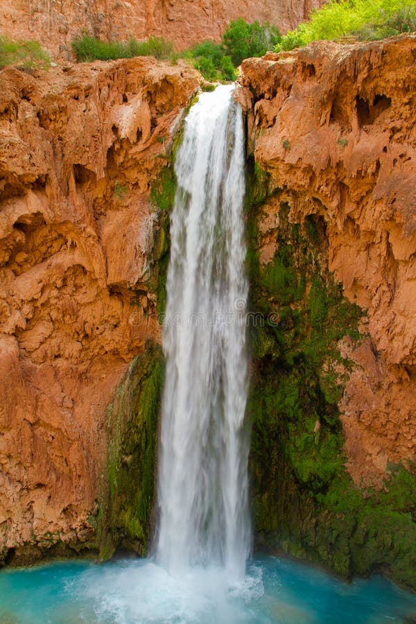 Desert waterfalls stock photo. Image of havasu, camp - 27098212