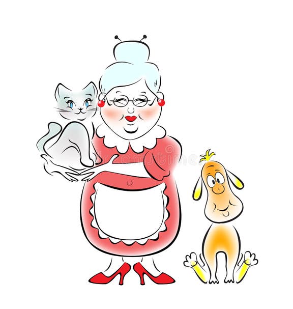 Funny Grandma Cat Stock Illustrations – 307 Funny Grandma Cat Stock ...