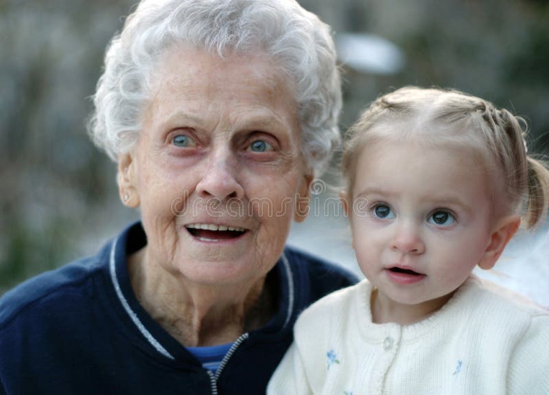 Grandma and Child stock photo. Image of blue, family - 11044976