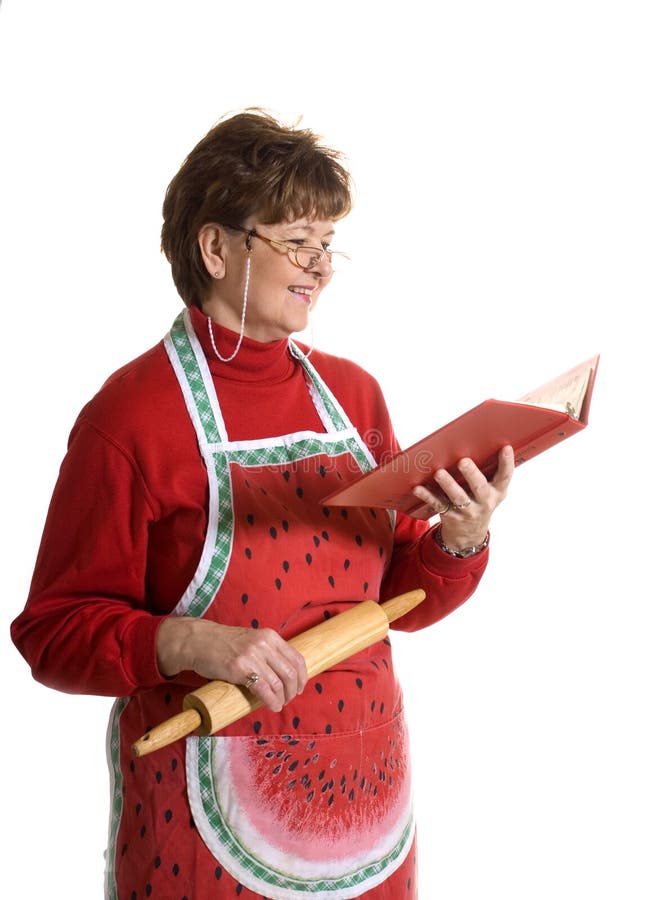 Grandma Cooking stock photo. Image of cookbook, senior - 3304514