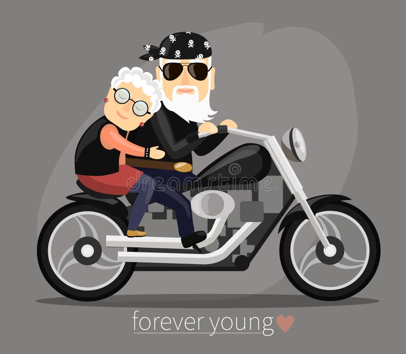Riding Grandpa Bike Stock Illustrations – 88 Riding Grandpa Bike Stock ...