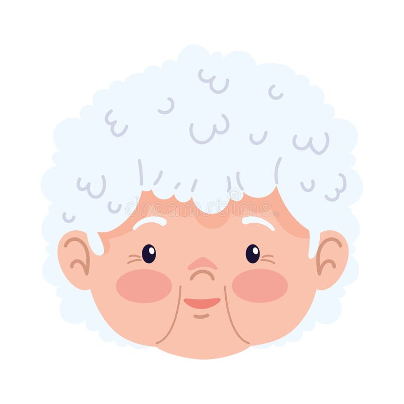 Grandma happy head stock illustration. Illustration of face - 292339661
