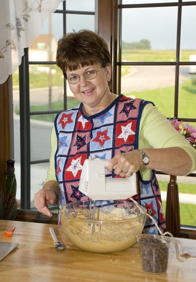 Grandma Cooking stock photo. Image of cookbook, senior - 3304514