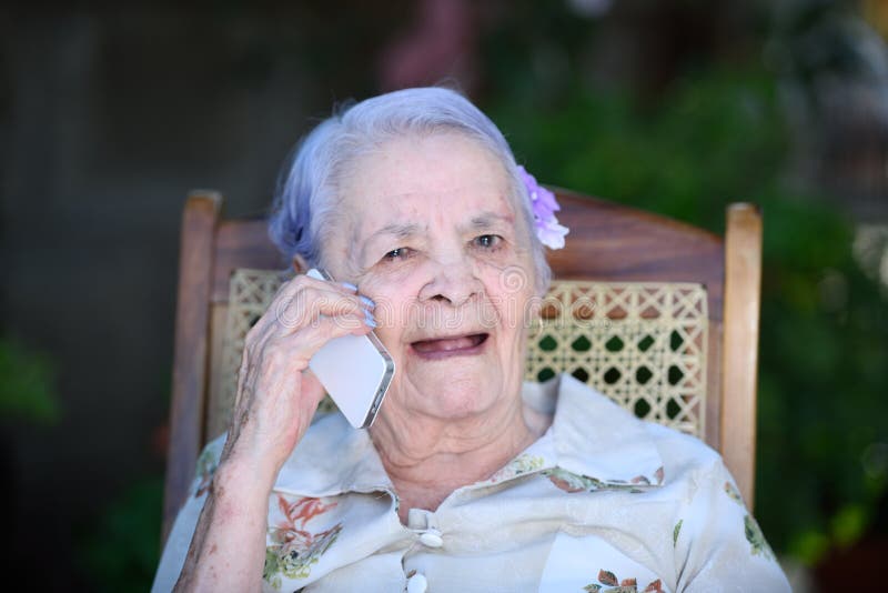 Grandma on the phone stock image. Image of lifestyle - 69121201