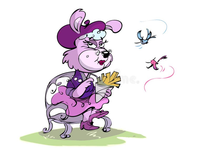 Grandma rabbit stock illustration. Illustration of park - 13251555