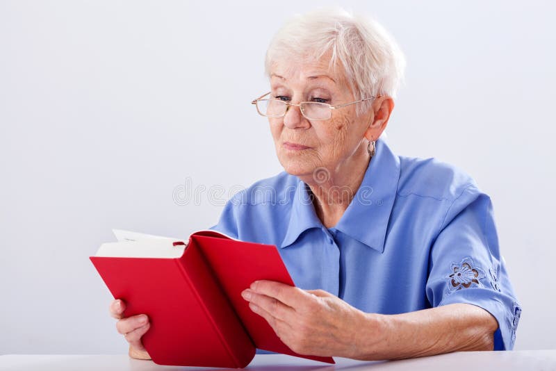 Grandma reading book stock photo. Image of elderly, lady - 36081846