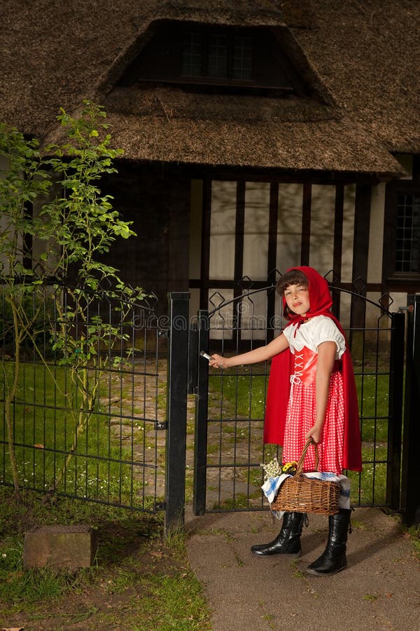 Little Red Riding Hood at Grandma S House Stock Image - Image of basket ...