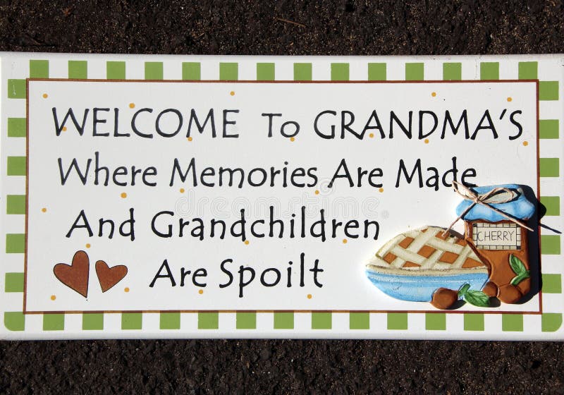 Grandma s Welcome Signage stock image. Image of beautiful - 25112839