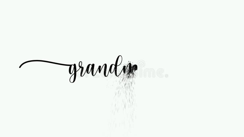 Grandmaster Animation Text with Dust Sprinkle Particle Effect on White ...