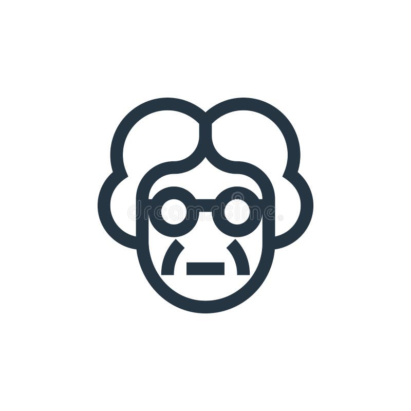 Grandmother Vector Icon. Grandmother Editable Stroke Stock Vector ...