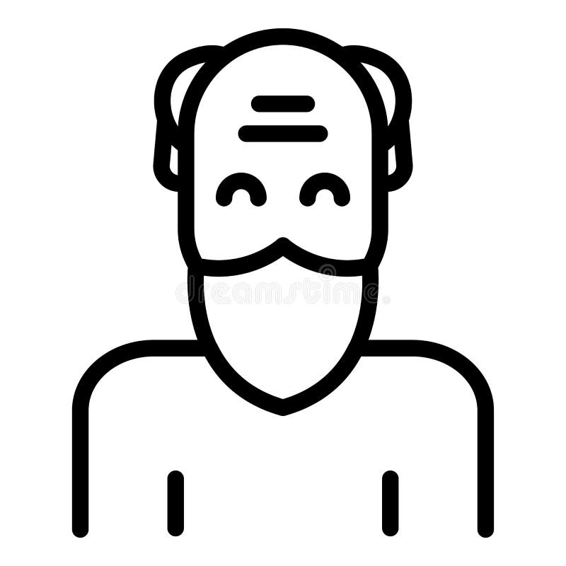 Grandpa Icon from Elderly Care Collection. Simple Line Element Grandpa ...