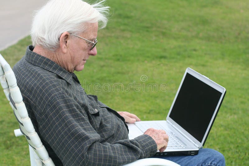 Grandpa relaxing at table stock photo. Image of hair - 12181900
