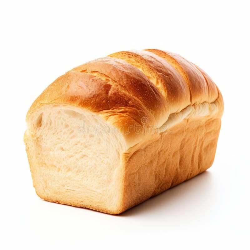 Grandparentcore-inspired White Bread on White Background Stock ...